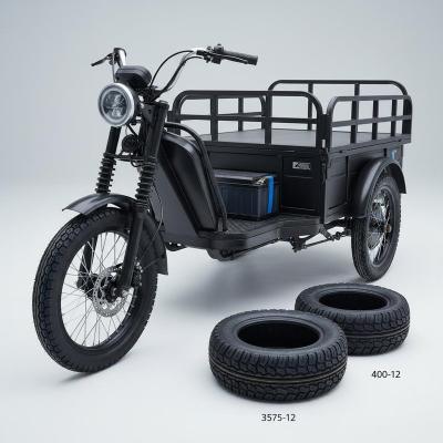 China Hydraulic Braking Front Shock Absorber Electric Cargo Tricycle Rear Carrier Battery Position And Tyres 350 12 375 12 400 12 for sale