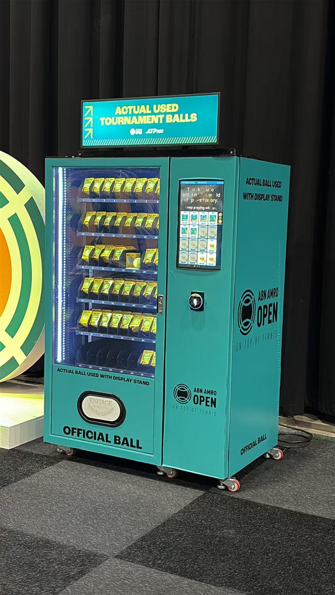 This customer use tennis ball vending machine to sell tennis ball at gyms.