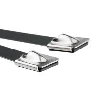 China 100pcs/bag UV-resistant Polyester Epoxy Nylon 11 Coated Stainless Steel Cable Ties for sale