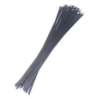 China 100pcs/bag UV-resistant Polyester Epoxy Nylon 11 Coated Stainless Steel Cable Ties for sale