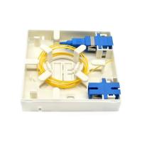 China White Fiber Optic Cable Outlet Optical Wall Socket 4 Cores OEM for sale