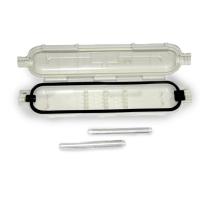 China White Black Fiber Optic Drop Cable Splicing Protective Box with Adaptor for sale