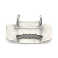 China Stainless Steel 1/4 Inch Width*0.12 mm Thickness 100 Pcs Pack Ear-lock Banding Strap Buckle for sale