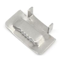 China Stainless Steel 1/4 Inch Width*0.12 mm Thickness 100 Pcs Pack Ear-lock Banding Strap Buckle for sale