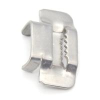 China Stainless Steel 1/4 Inch Width*0.12 mm Thickness 100 Pcs Pack Ear-lock Banding Strap Buckle for sale