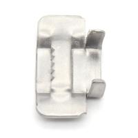 China Stainless Steel 1/4 Inch Width*0.12 mm Thickness 100 Pcs Pack Ear-lock Banding Strap Buckle for sale