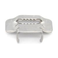 China Stainless Steel 1/4 Inch Width*0.12 mm Thickness 100 Pcs Pack Ear-lock Banding Strap Buckle for sale