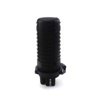 China 144F Capacity Fiber Optic Splice Closure Black Heat Sealing Cap Type 3 In 3 Out for sale