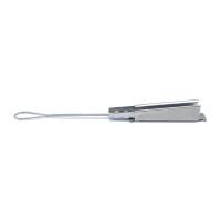 China FTTH Large Fiber Drop Wire Clamp Anti Aging Round Single Self Adjustable for sale