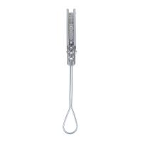 China FTTH Large Fiber Drop Wire Clamp Anti Aging Round Single Self Adjustable for sale