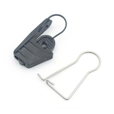 China Outdoor FTTH Cable Tension Clamp Tension Wire Clamp Nylon UV Resistance for sale