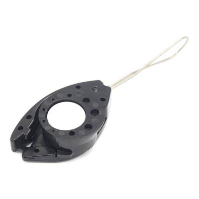 China FTTX Self Adjustable Fiber Drop Wire Clamp For Flat Round Drop Cable for sale