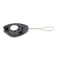 China FTTX Self Adjustable Fiber Drop Wire Clamp For Flat Round Drop Cable for sale