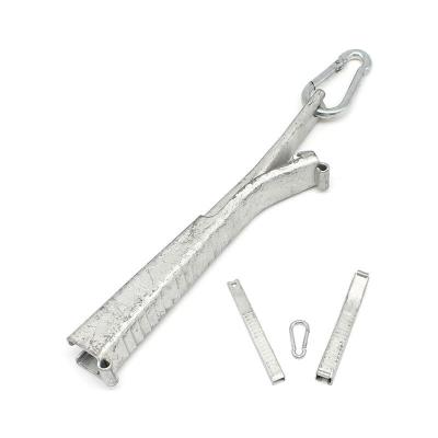 China Corrosion Resistant Fiber Drop Wire Clamp Durable Arc Clip Wedge Type for sale