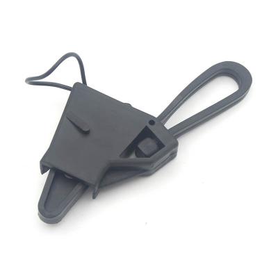 China Outdoor Single Suspension Cable Clamp Flat Drop Cable Clamp Thermoplastic Handle for sale