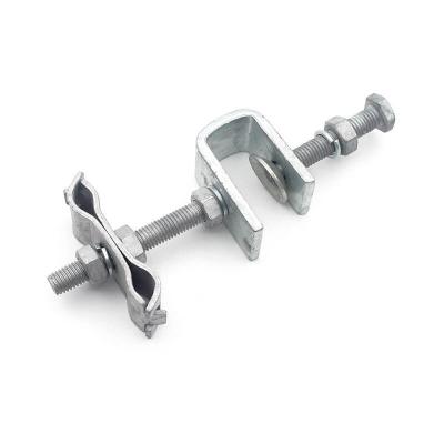 China Galvanized Steel Down Lead Clamp Metal ADSS For Pole And Tower for sale