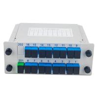 China Cassette Type 1x4 Optical Splitter 1x16 PLC Splitter SC APC for sale