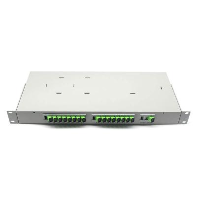 China Rack Type 19 Inch 1U 2U Fiber PLC Splitter SM CATV System for sale