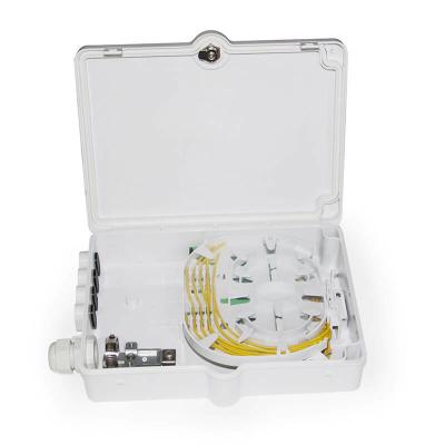 China FTTH 8 Cores Fiber Optic Distribution Box with Optional Adapters and Pigtails for Wall or Pole Mounting for sale