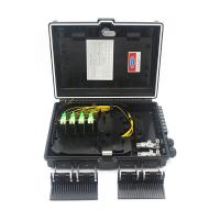 China 16 Fibers Outdoor Fiber Optic Distribution Box Balck Water-proof for sale