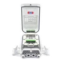 China 16 Cores ABS Ftth Fiber Termination Box With 2x1:8 Tube Splitter Waterproof for sale