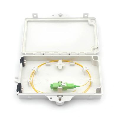 China Telecommunications Fiber Optic Distribution Box  With 1 Core SC Single Adapter for sale