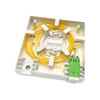 China White Fiber Optic Cable Outlet Optical Wall Socket 4 Cores OEM for sale