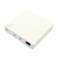 China Plastic White Fiber Optic Terminal Socket SC 2 Ports G657 Fiber for sale