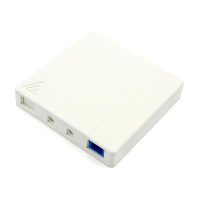 China Plastic White Fiber Optic Terminal Socket SC 2 Ports G657 Fiber for sale