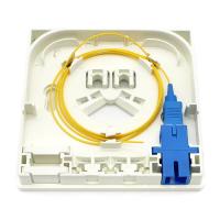 China Plastic White Fiber Optic Terminal Socket SC 2 Ports G657 Fiber for sale