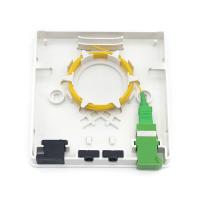 China 2 Cores 4 Cores Fiber Optic Terminal Socket ABS Plastic For FTTH for sale