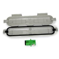 China White Black Fiber Optic Drop Cable Splicing Protective Box with Adaptor for sale