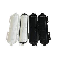 China White Black Fiber Optic Drop Cable Splicing Protective Box with Adaptor for sale
