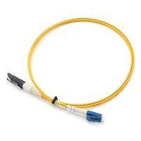 China Single Mode Fiber Optic Patch Cord with PVC Duplex LC UPC to VF45 for Fiber Broad Band Solutions for sale