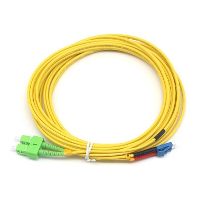 China SC APC to LC UPC SM Duplex Fiber Optic Patch Cord for High-Performance Network Solutions for sale