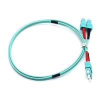 China LSZH Duplex Fiber Optic Patch Cord SC PC to SC PC OM3 Multimode for sale