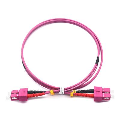 China High-Performance OM4 MM Fiber Optic Patch Cord SC PC to SC PC for Seamless Data Transmission for sale