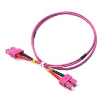 China High-Performance OM4 MM Fiber Optic Patch Cord SC PC to SC PC for Seamless Data Transmission for sale