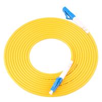 China G657A2 LC To LC Simplex Fiber Optic Patch Cord Cable With 2.0mm Yellow PVC Jacket for sale