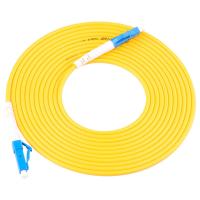 China G657A2 LC To LC Simplex Fiber Optic Patch Cord Cable With 2.0mm Yellow PVC Jacket for sale