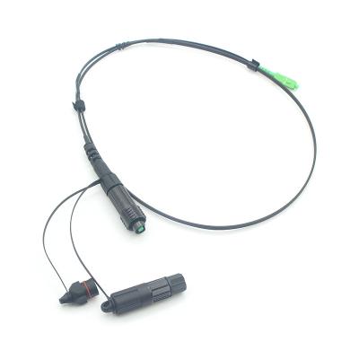 China FTTH Drop Cable With 2 in 1 Fast Connector for sale