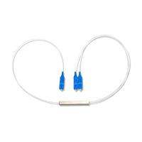 China 1X2 SC UPC LSZH Fiber Optic PLC Splitter 0.9mm Mini Steel Tube for sale