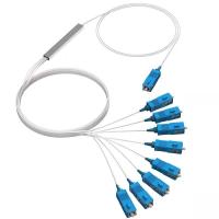 China PVC LSZH Fiber Optic PLC Splitter Mini Type 1m, 1.5m With SC UPC Connector for sale