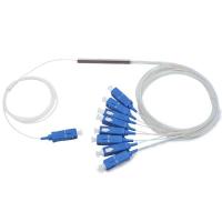 China PVC LSZH Fiber Optic PLC Splitter Mini Type 1m, 1.5m With SC UPC Connector for sale