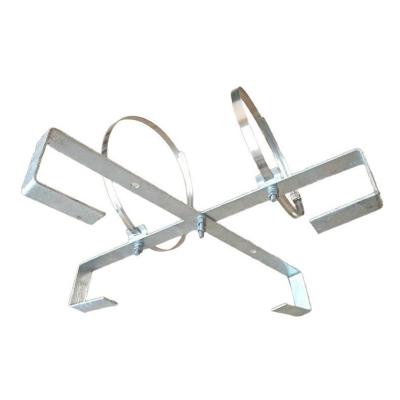 China Galvanized Steel Fiber Optic Electric Cable Storage Assembly On Steel Pole for sale