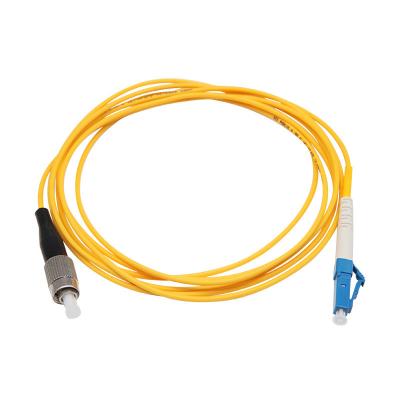 China Yellow Jacket LC UPC To FC UPC Patch Cord Singlemode Simplex G657A1 LSZH 2.0mm for sale