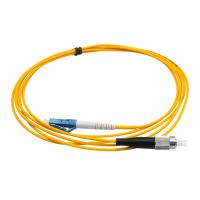 China Yellow Jacket LC UPC To FC UPC Patch Cord Singlemode Simplex G657A1 LSZH 2.0mm for sale