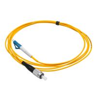 China Yellow Jacket LC UPC To FC UPC Patch Cord Singlemode Simplex G657A1 LSZH 2.0mm for sale