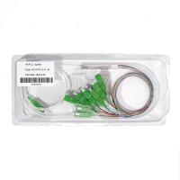 China Fiber Optic 1X8 Mini PLC splitter SC APC Connector 0.9mm, 1M for sale