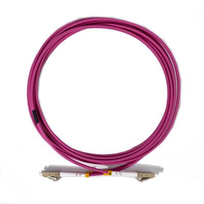China Indoor LC PC Duplex Fiber Optic Multimode Patch Cord 3.0mm for sale